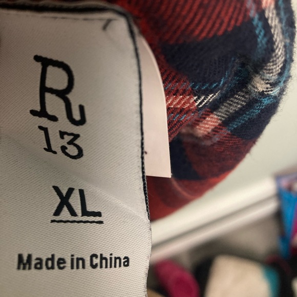 R 13 | Tops | R3 Shredded Seaminside Out Shirt Xl | Poshmark